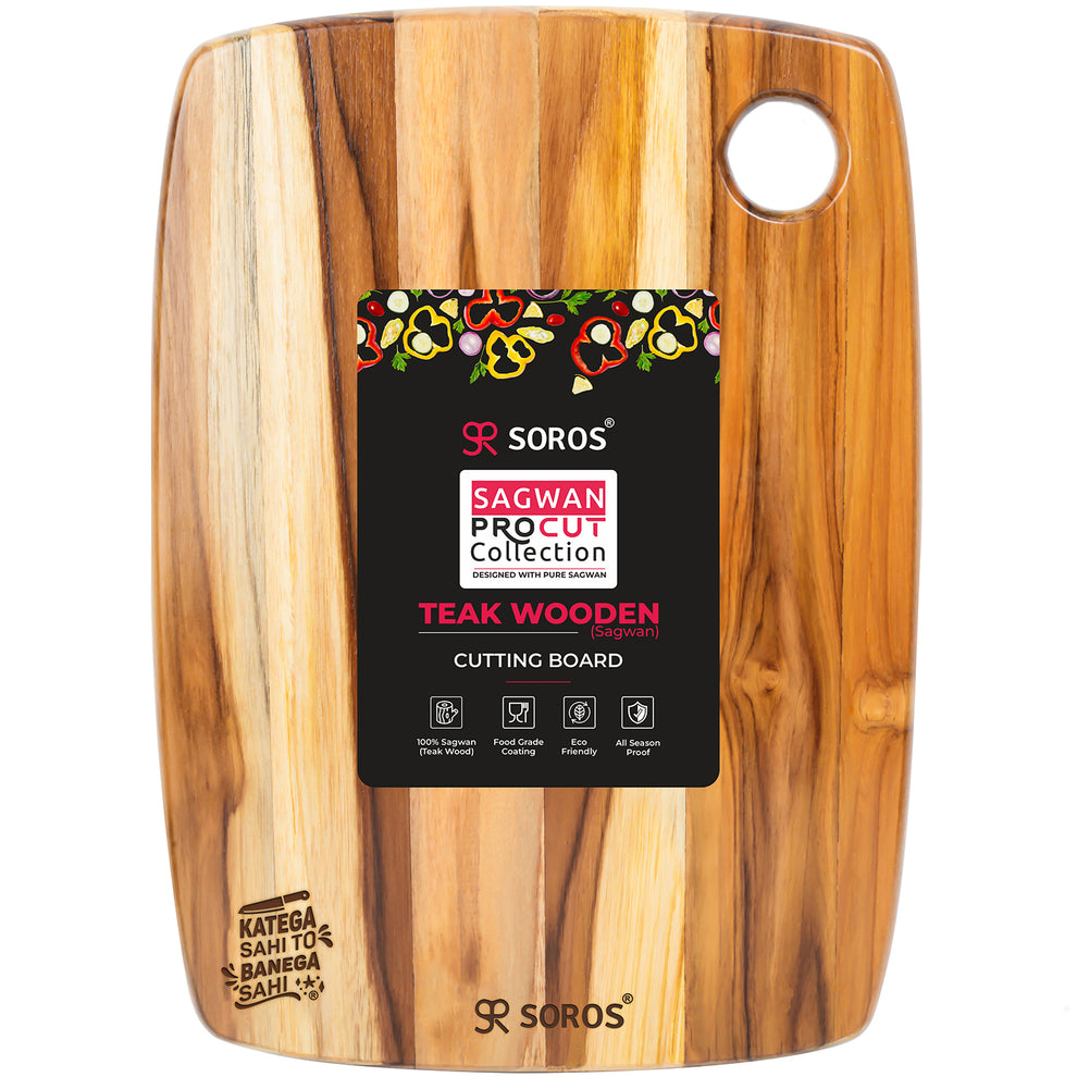 TEAK WOOD CUTTING CHOPPING BOARD – Soros World